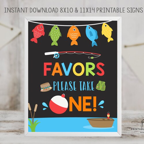 Fishing Gift Table Sign Fish Table Sign Fishing Party Signs | Etsy