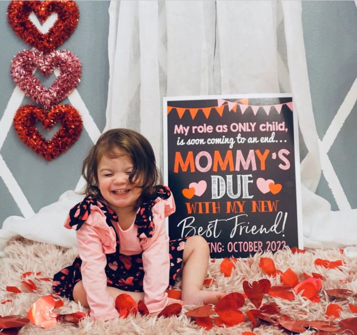 Pink Big Sister Announcement Valentine's Day Sign Promoted | Etsy