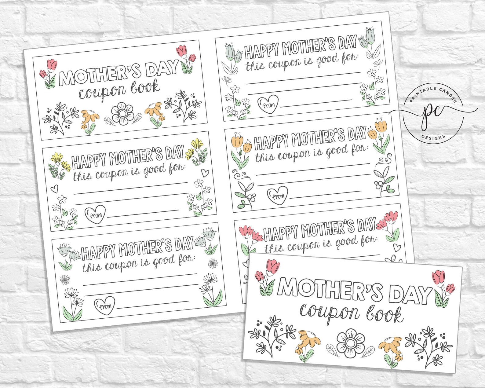 Mother's Day Coupon Book Printable Kids Children Mom Gift - Etsy