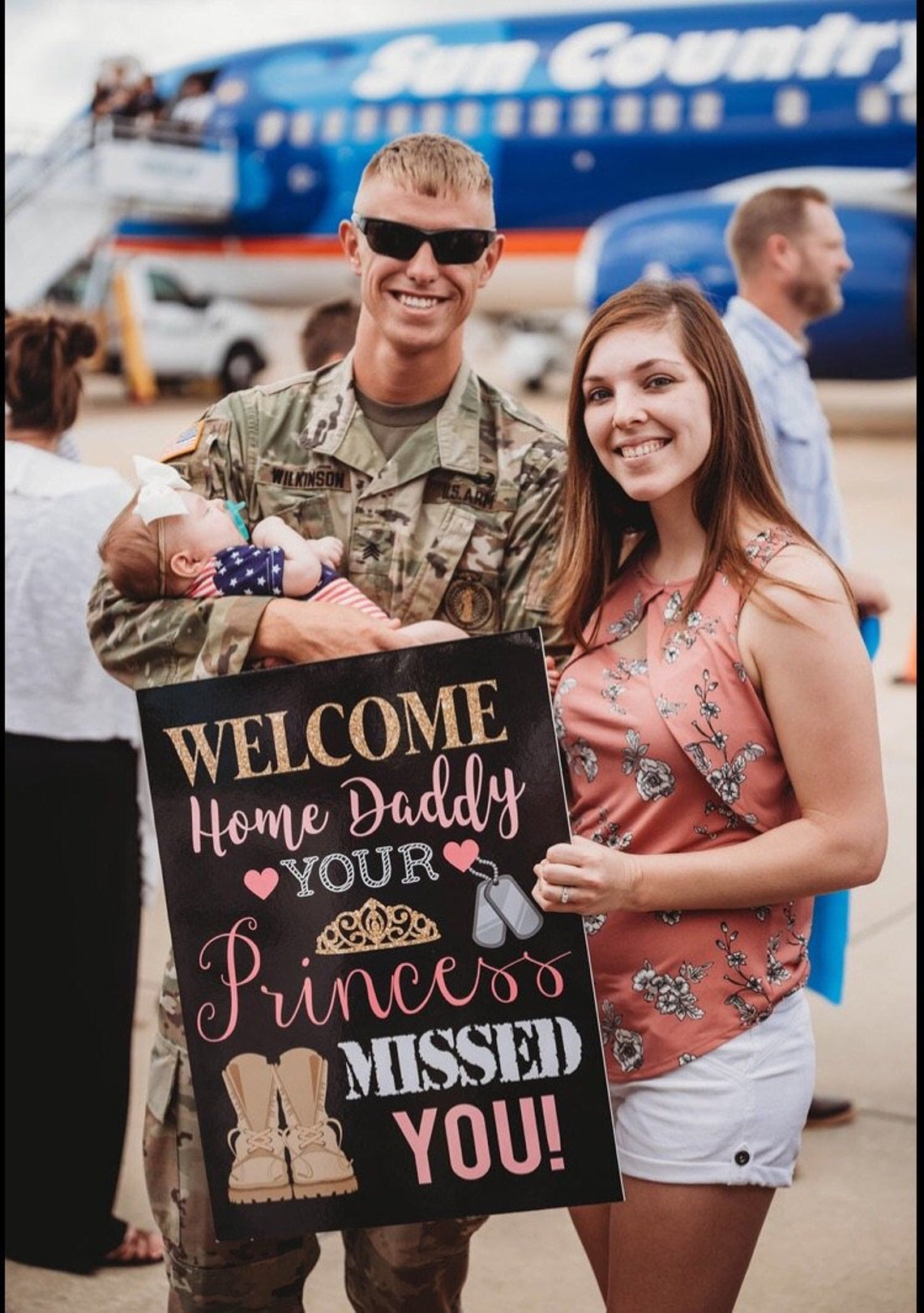 Welcome Home Princess Daughter Daddy Sign Boots Homecoming | Etsy