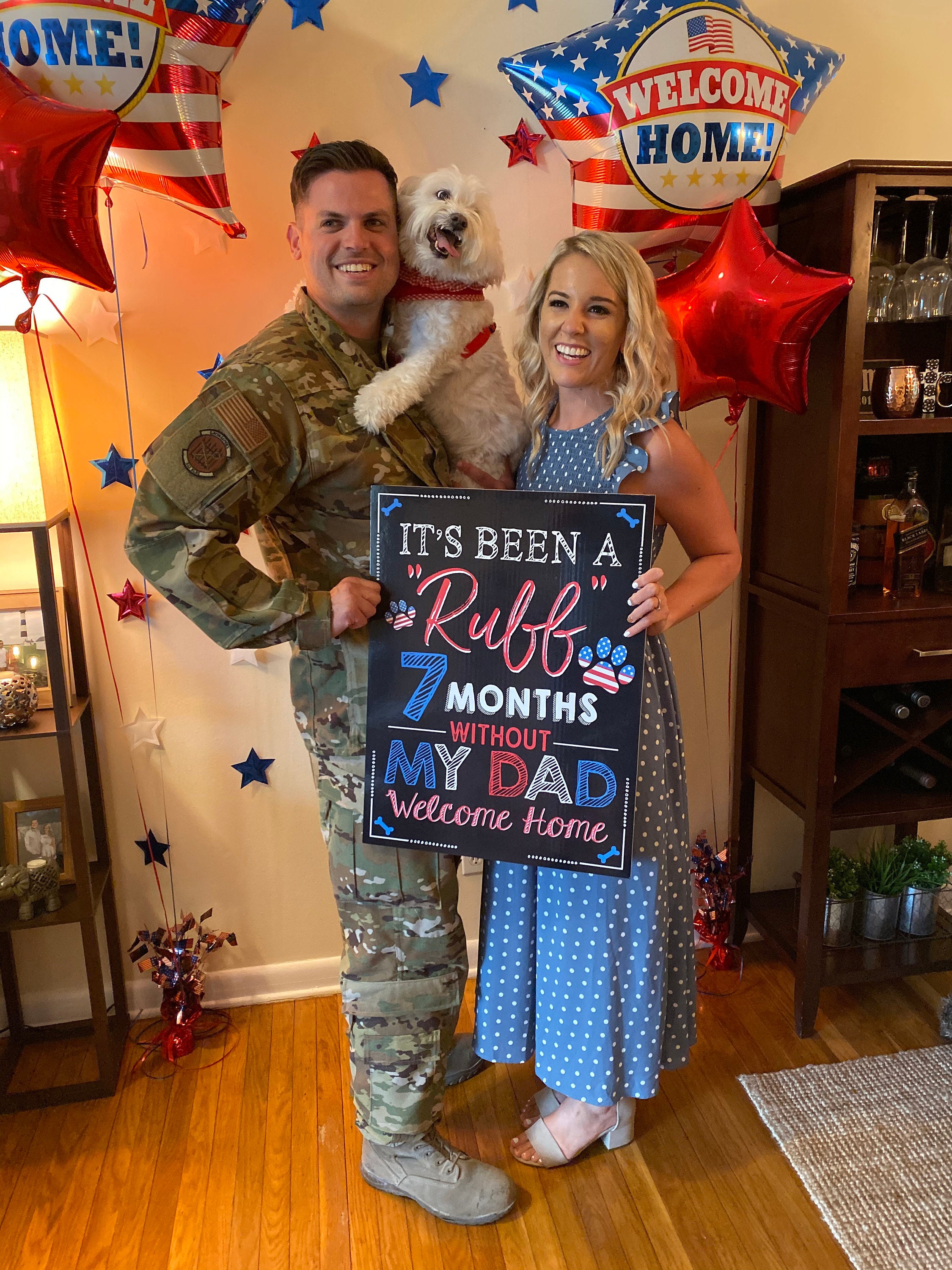 Welcome Home Dog Sign Dad Pet Homecoming Back From Deployment | Etsy