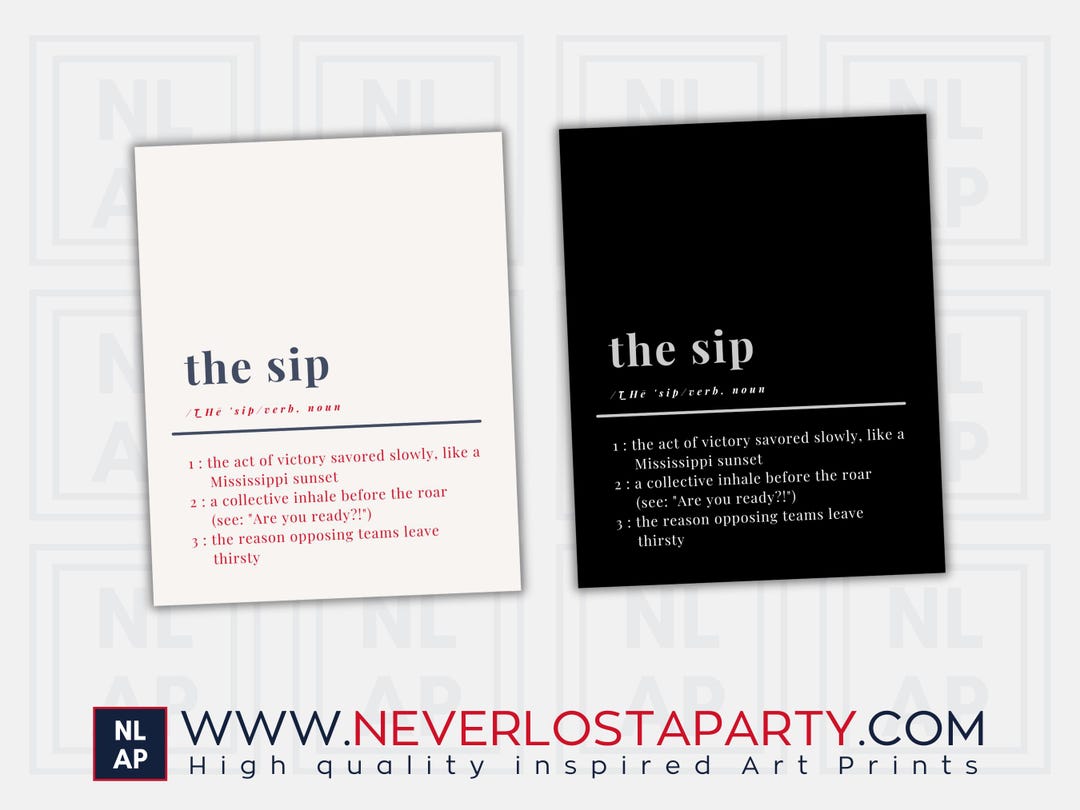 The Sip Oxford Definition Poster - Digital Download - Etsy