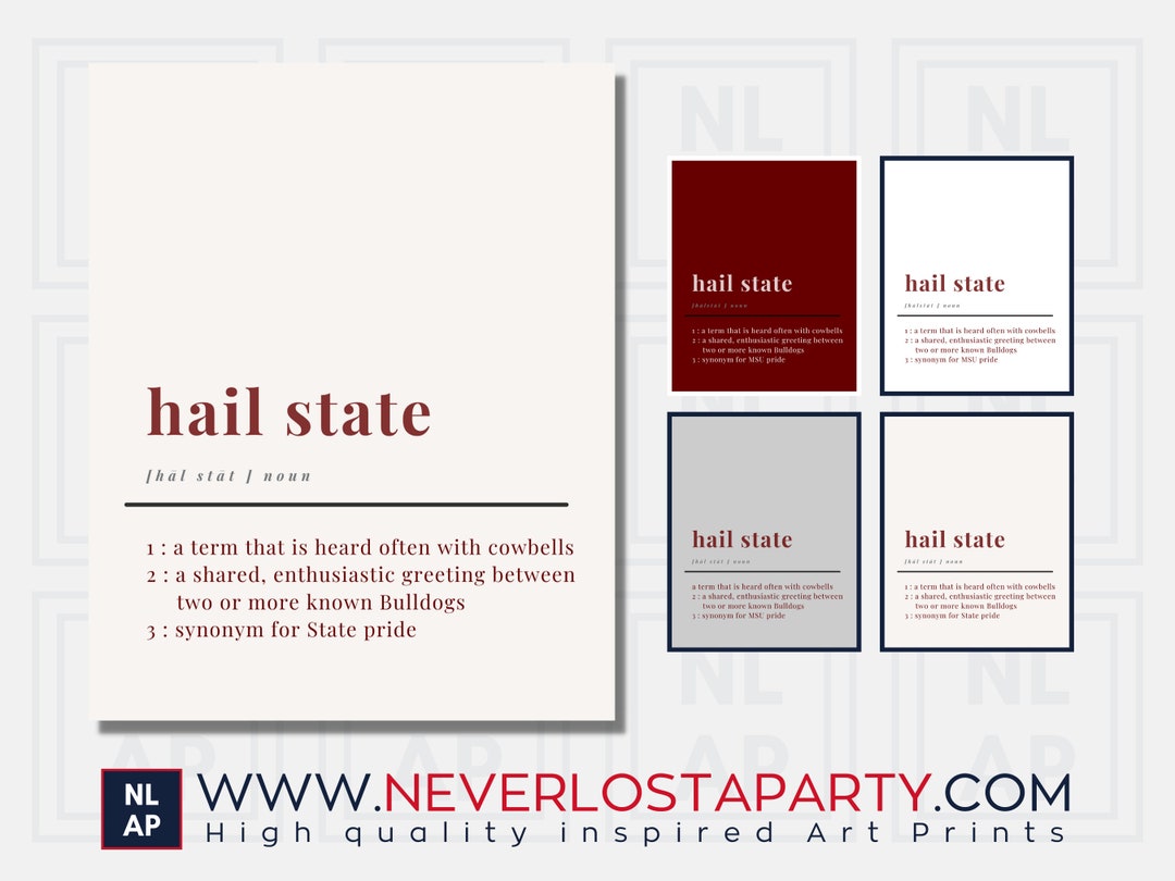 MSU Bulldogs Hail State Instant Download, Digital Download, Wall Art ...