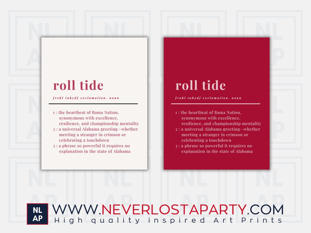 Alabama Crimson Tide Pride Definition Poster 03 - Digital Download - Etsy