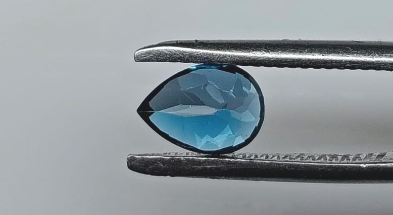 Natural Pear Cut London Blue Topaz Gemstone, December Birthstone ...
