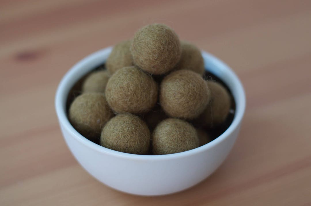 Toffee Wool Felt Pom Pom Balls - Etsy