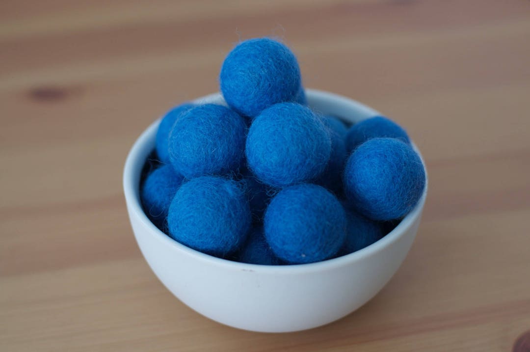 Cornflower Blue Wool Felt Pom Pom Balls - Etsy