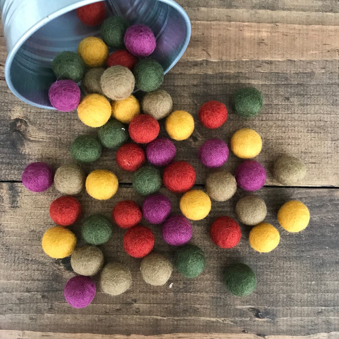 Autumn Felt Ball Set Fall Wool Felt Balls Rustic Felt Balls - Etsy