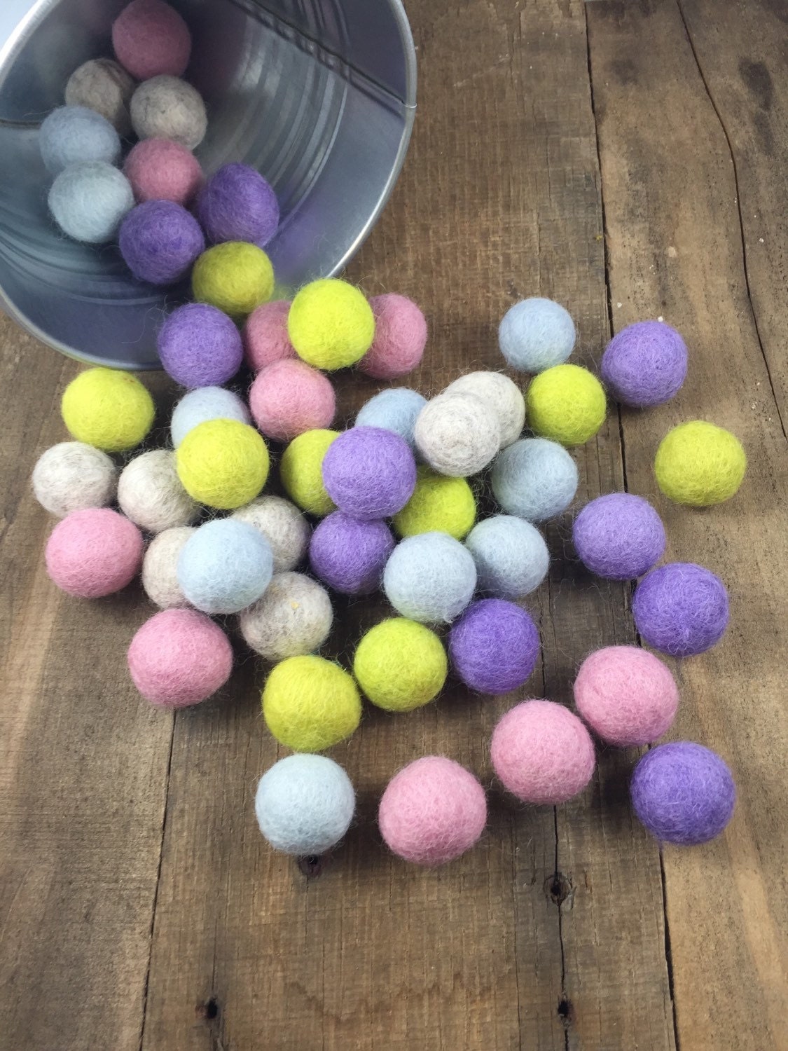 Hoppy Easter Pastel Wool Felt Balls | Etsy