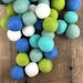 Ocean Blue Felt Balls - Etsy
