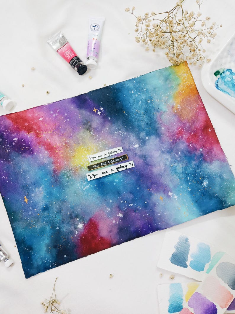 You Are a Galaxy, Watercolour Painting (digital Download) - Etsy