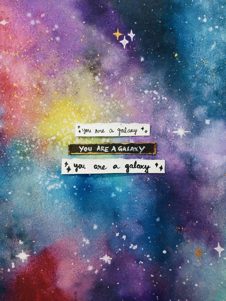You Are a Galaxy, Watercolour Painting (digital Download) - Etsy