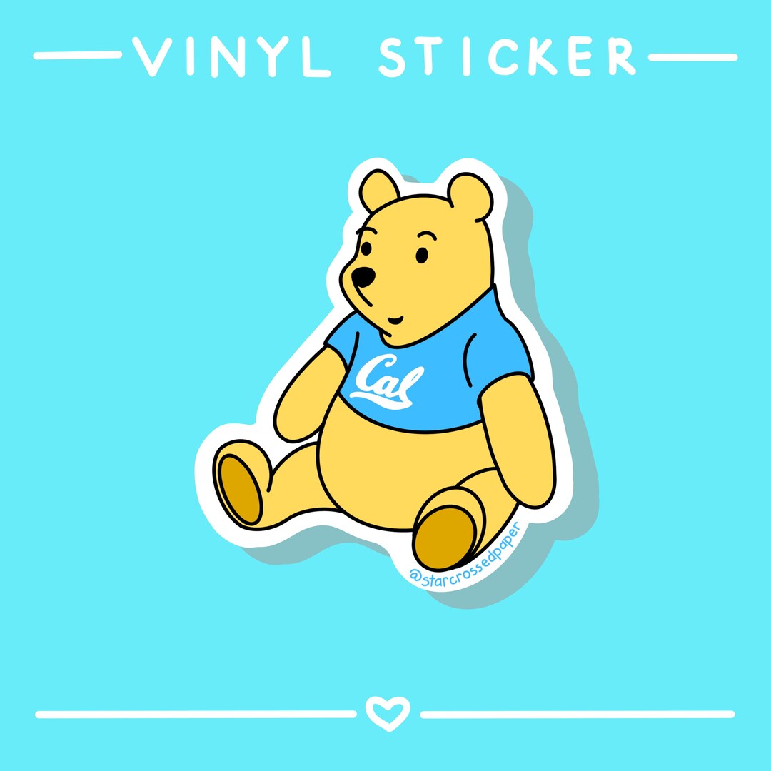 California Bear Sticker — Winnie the Pooh Sticker — Bay Area Bear Merch ...