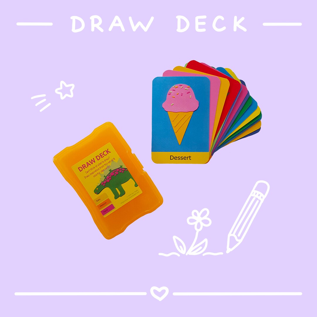 Draw Deck Artist Inspiration Brainstorm Idea Art Topic Cards | Parent ...