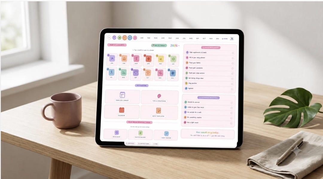 ADHD Digital Planner | Habit Tracker, Routine Builder (2026-2028) - Etsy