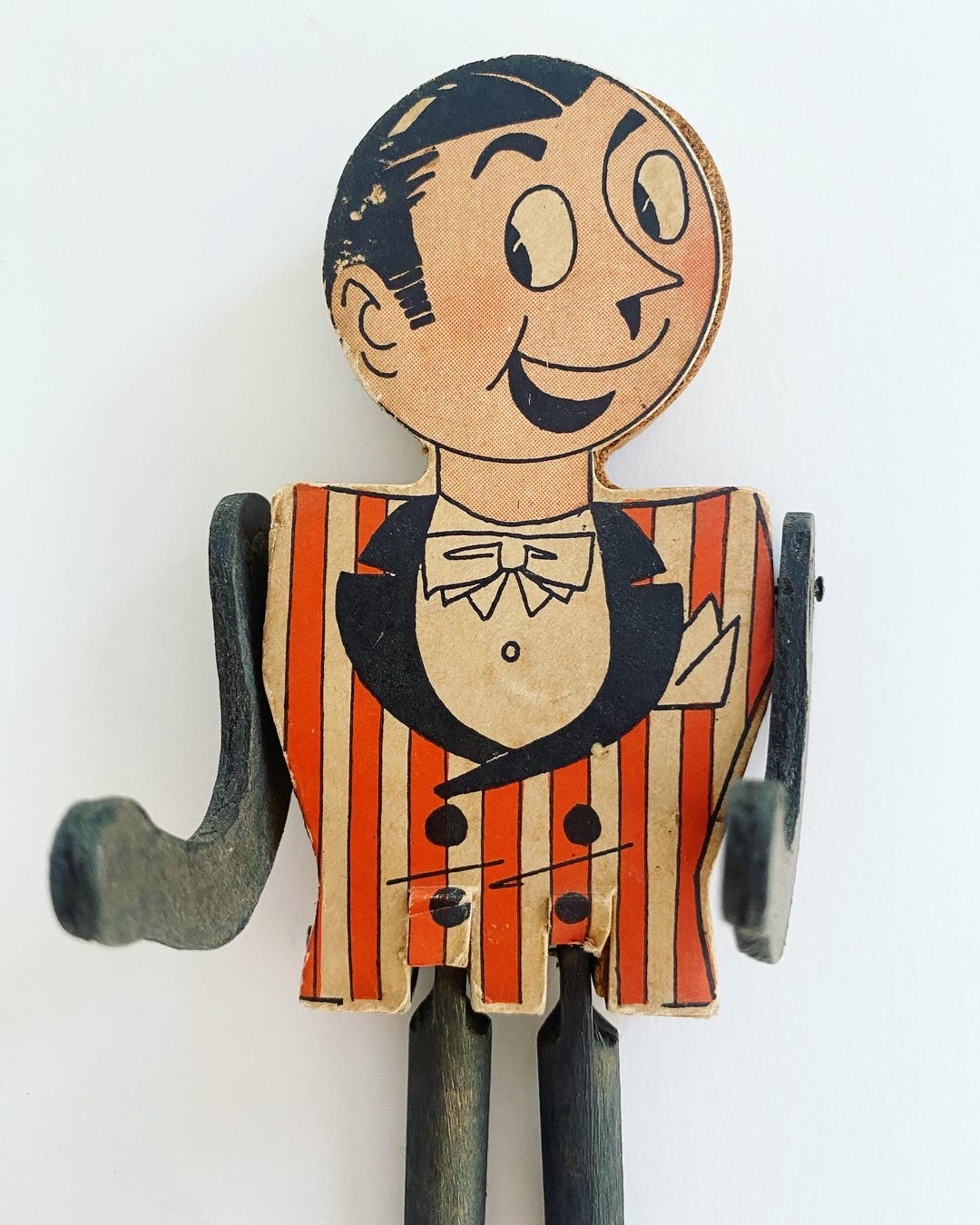 Dancing Dan Litho Folk Art Vintage Painted Wood Jig Doll Puppet ...