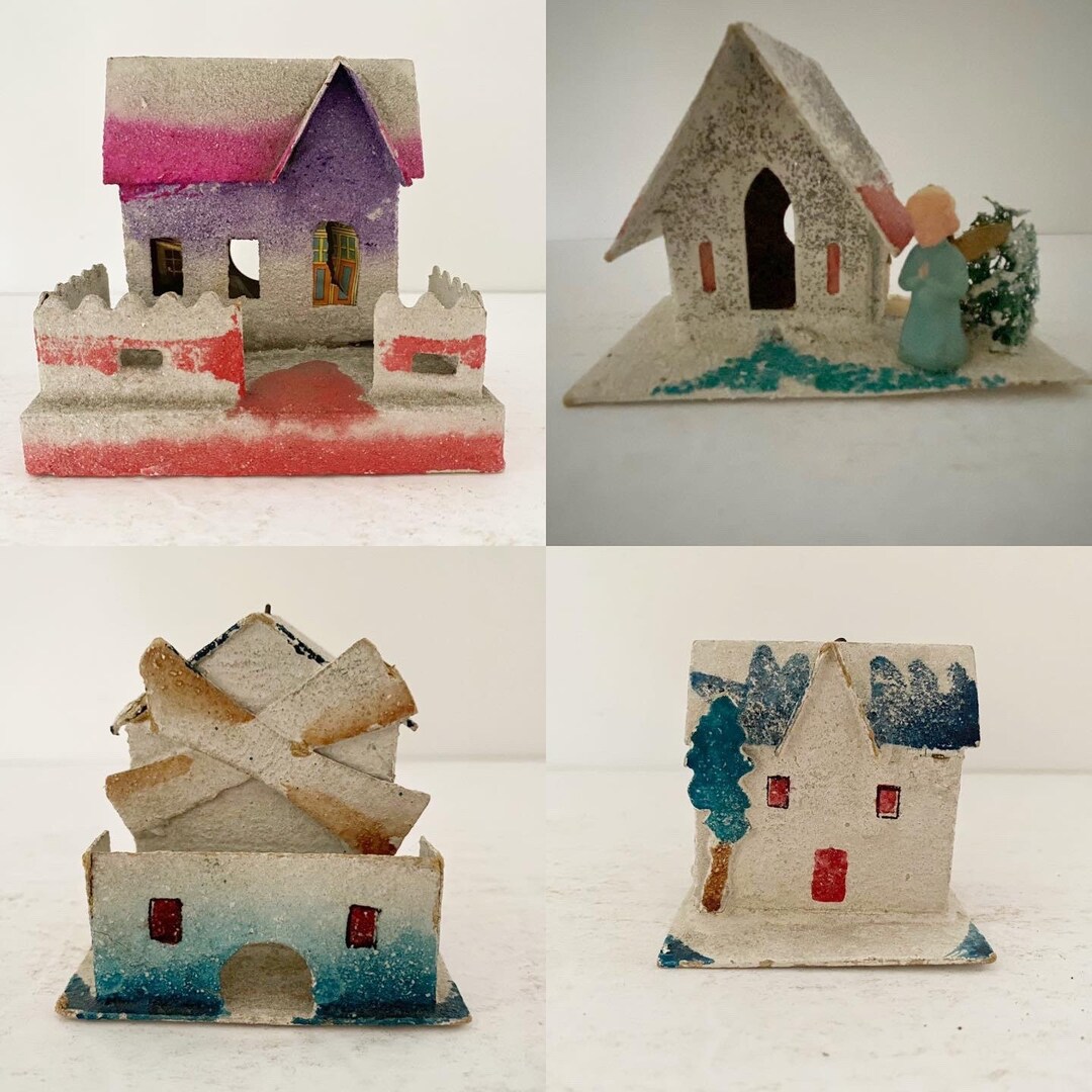 Vintage Cardboard Putz House / Sale is for One - Etsy