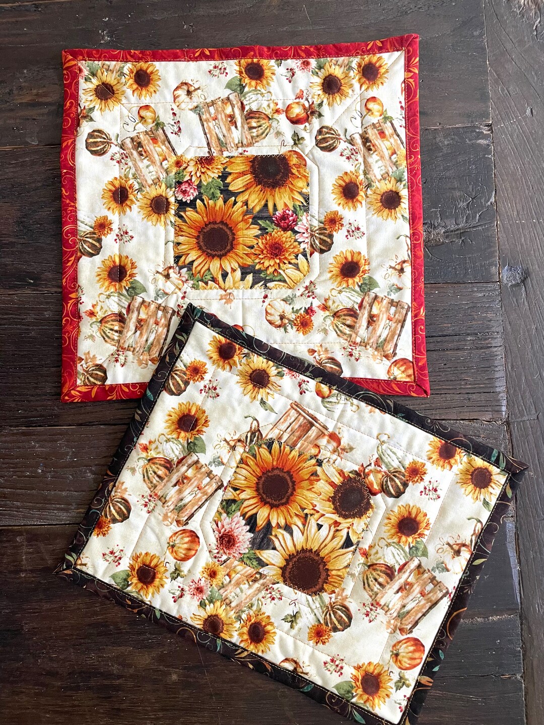 Small Table Mats Fall/ Autumn Decor 12x 12 and 9 X 12 - Etsy