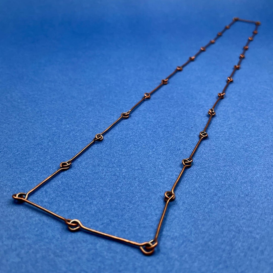 Handmade 32" Copper Chain . Simple COPPER Necklace . Rustic Cold ...