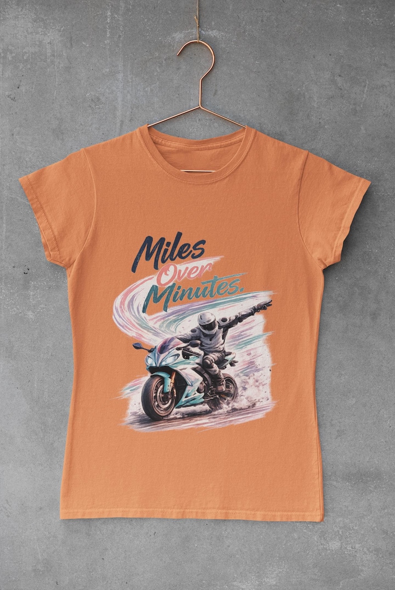 Motorcycle Rider Graphic Tee, Pastel Sportbike Adventure Apparel - Etsy