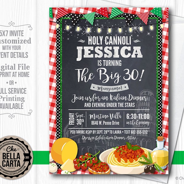 Italian Theme Invitation - Etsy