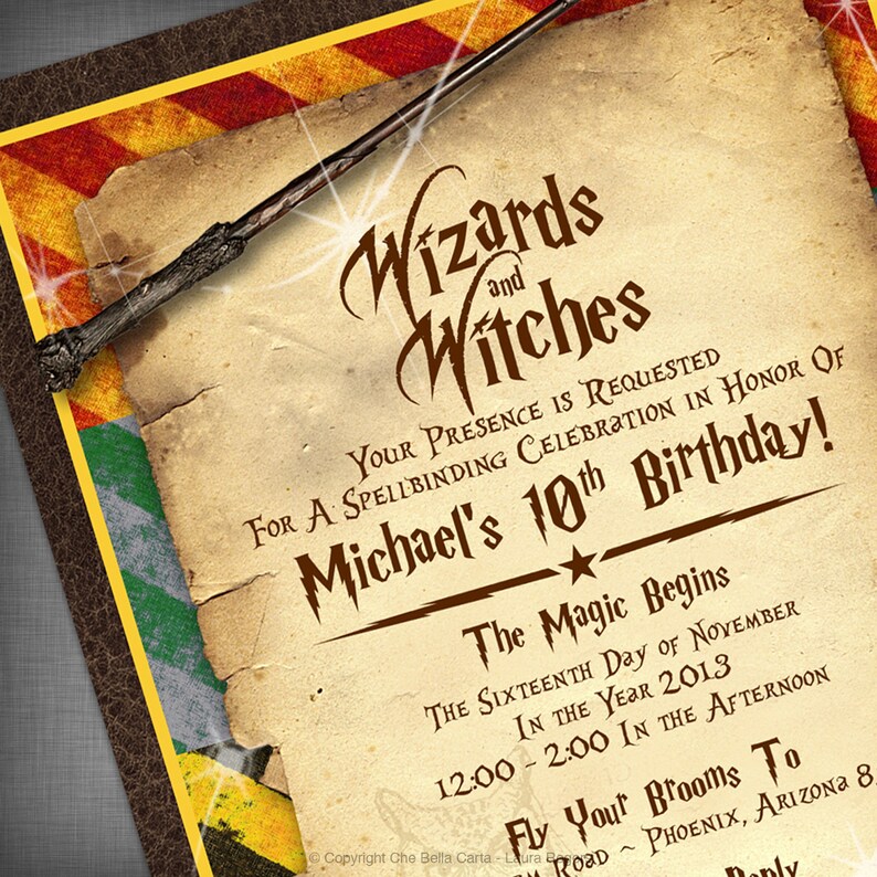 Witches & Wizards Printable Invitation - Etsy
