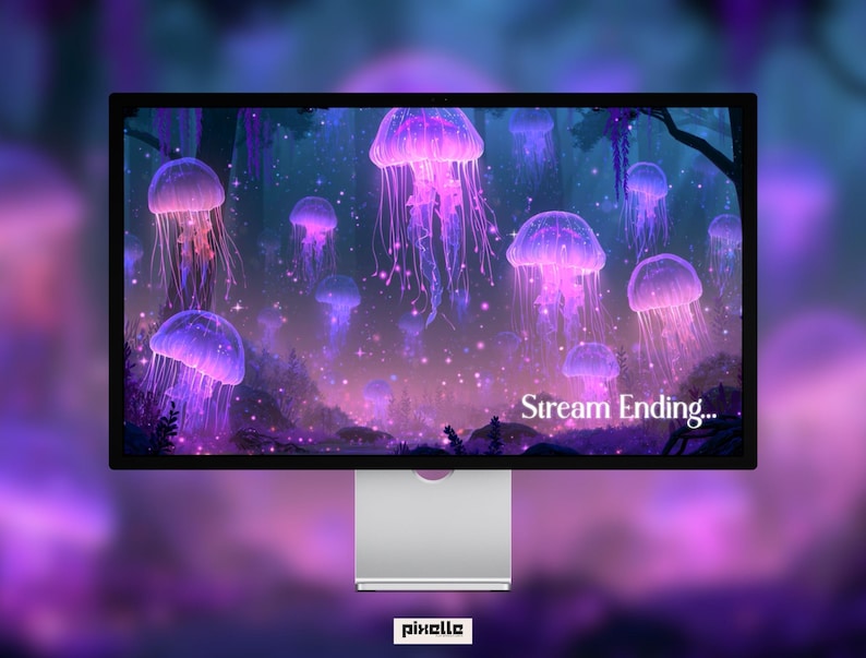 Pink Stream Screen Twitch Animated Stream Screen Overlay Anime ...