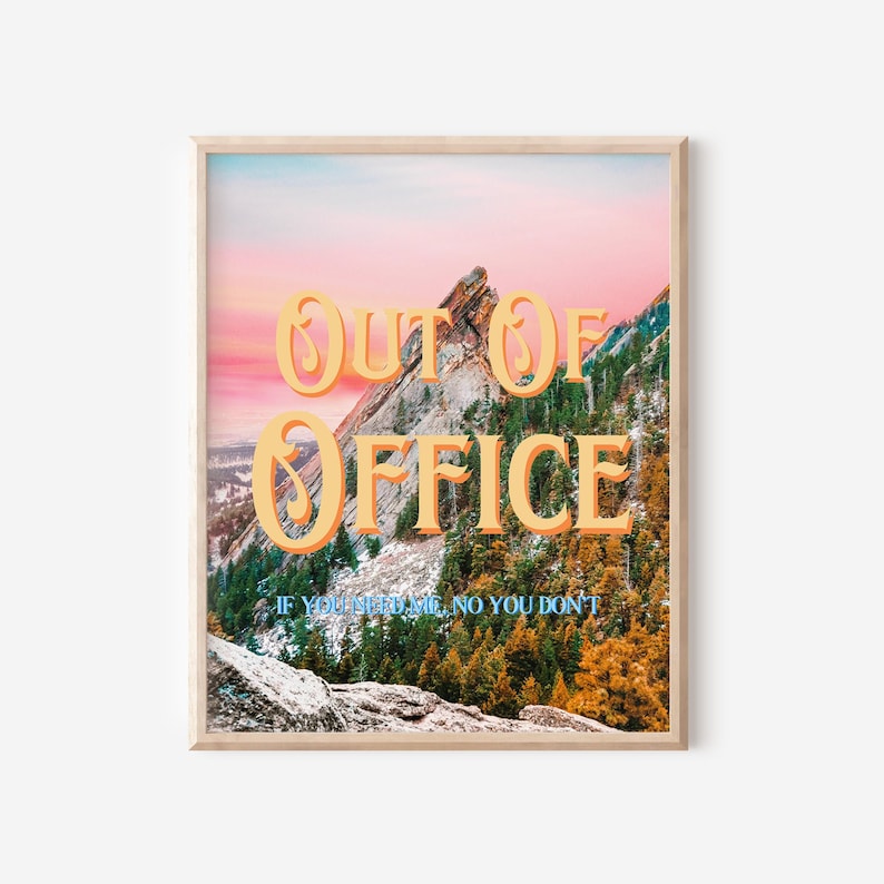 Out of Office Mountain Print | Colorful Colorado Landscape (digital ...