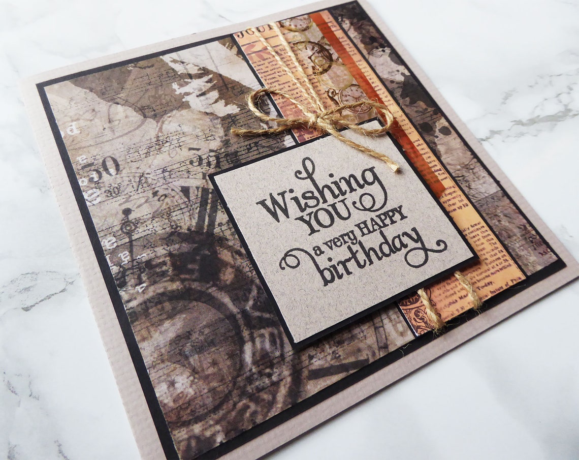 Earth Tones Birthday Card Happy Birthday Greeting Birthday | Etsy