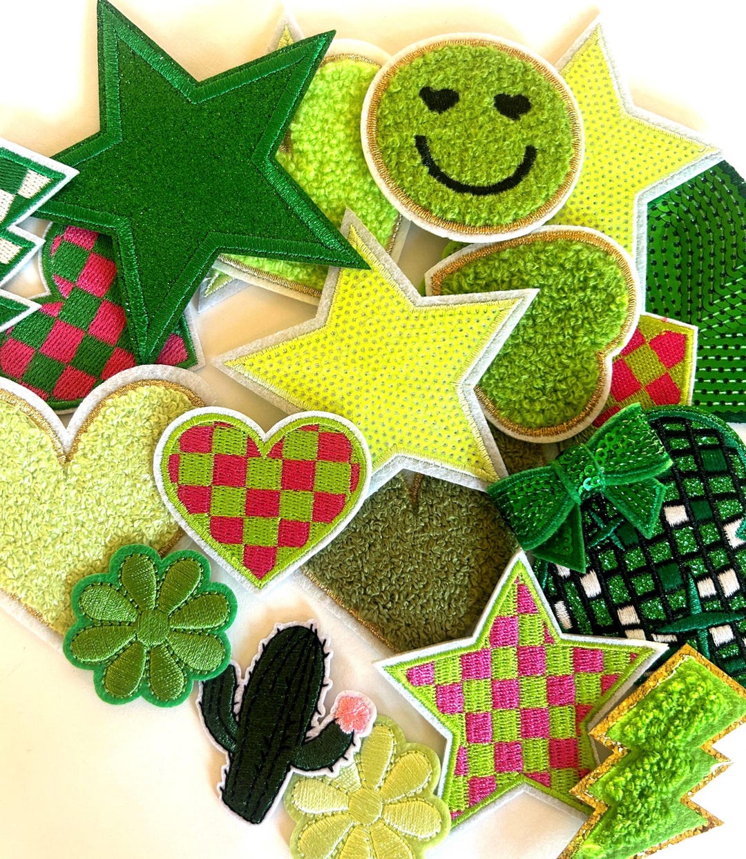 Iron on Bulk Patches - Embroidered Patches - Green Patches - Patches ...