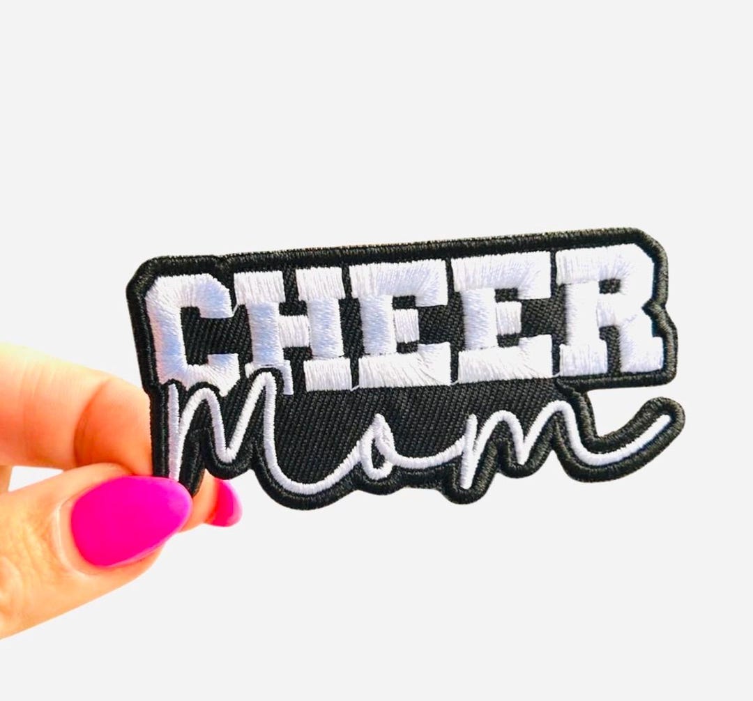 Cheer Mom Patch, Iron on Patch for Cheer Mom, Embroidered Cheer Patches ...