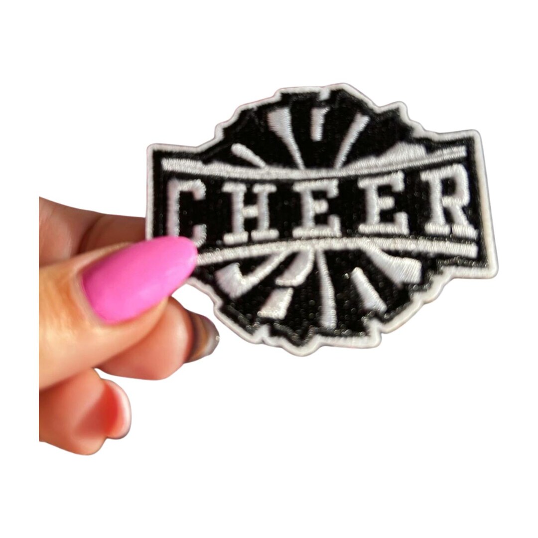 Cheer Iron On, Embroidered Cheer Patch, Patches for Hats, Cheerleading ...