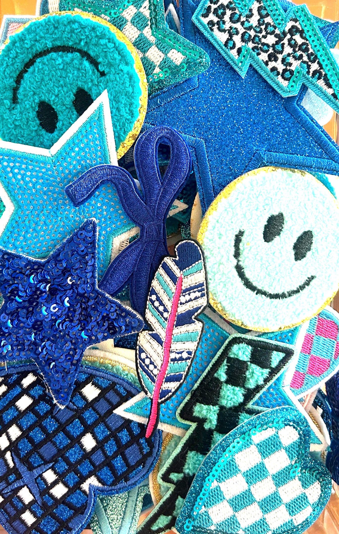 Iron on Bulk Patches - Embroidered Patches - Blue Patches - Patches for ...