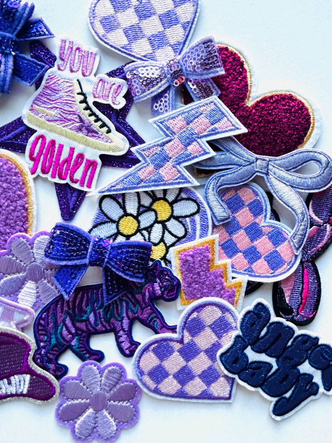 Iron on Bulk Patches - Embroidered Patches - Purple Patches - Patches ...