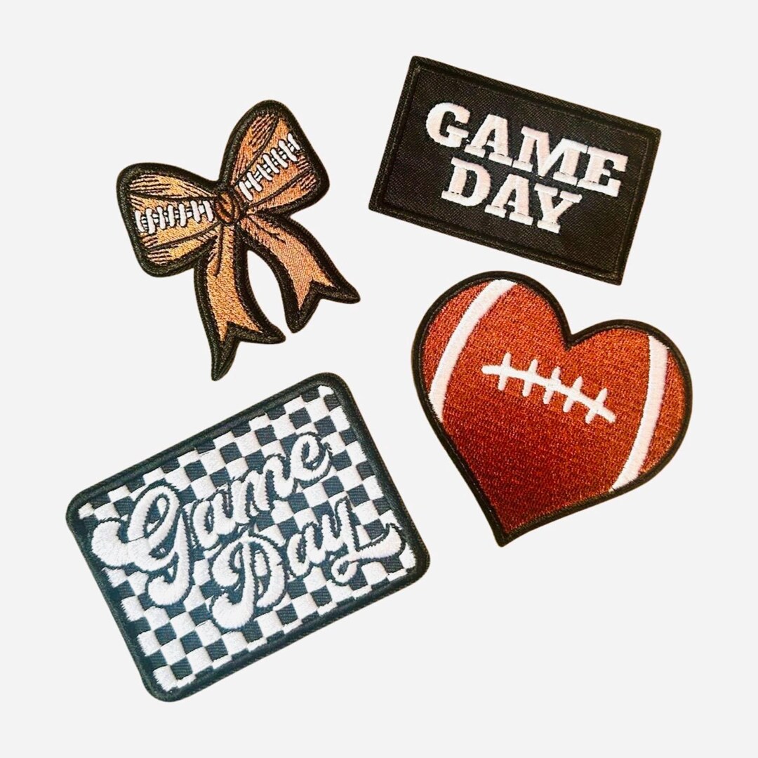 Football Iron on Patches, Game Day Iron on Patches, Bulk Iron on ...