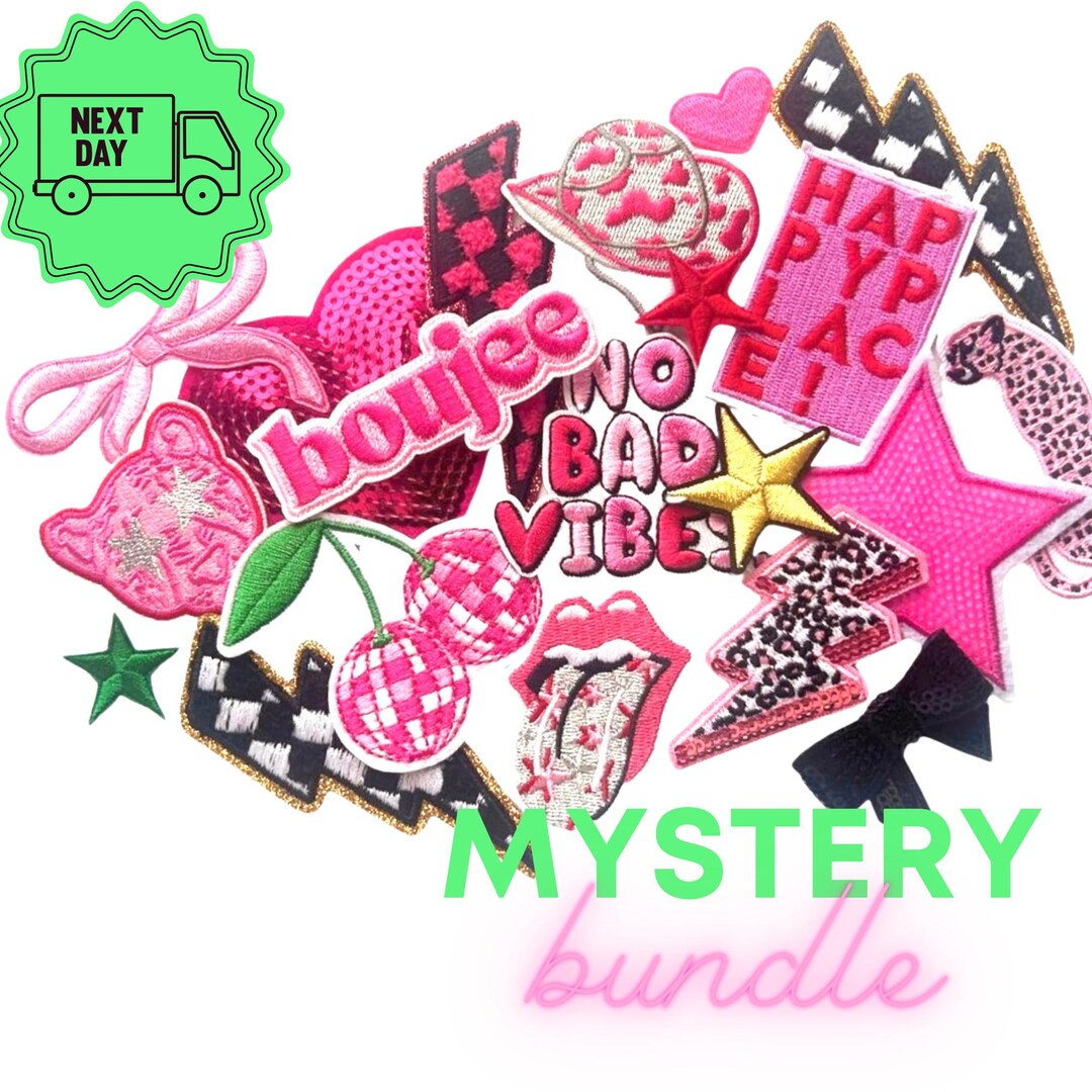 Iron on Bulk Patches - Embroidered Patches- Mystery Bundle of Patches ...