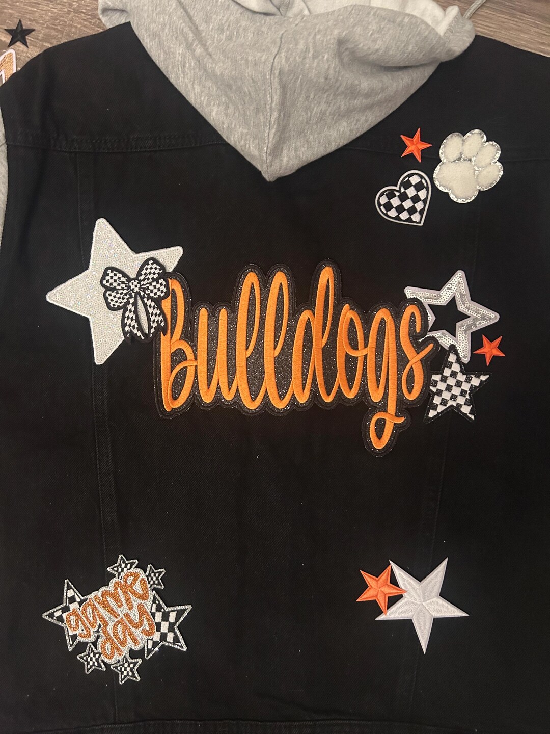 Large Orange Bulldogs Cursive Iron on Patch - Etsy
