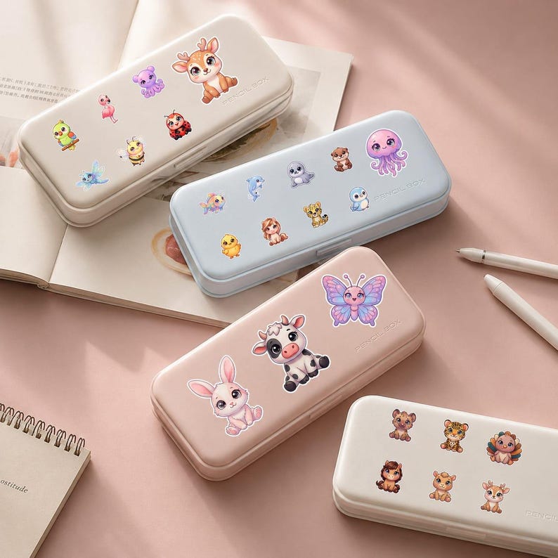 70 Kawaii Animal Stickers | Pastel Clipart Bundle (digital Download) - Etsy