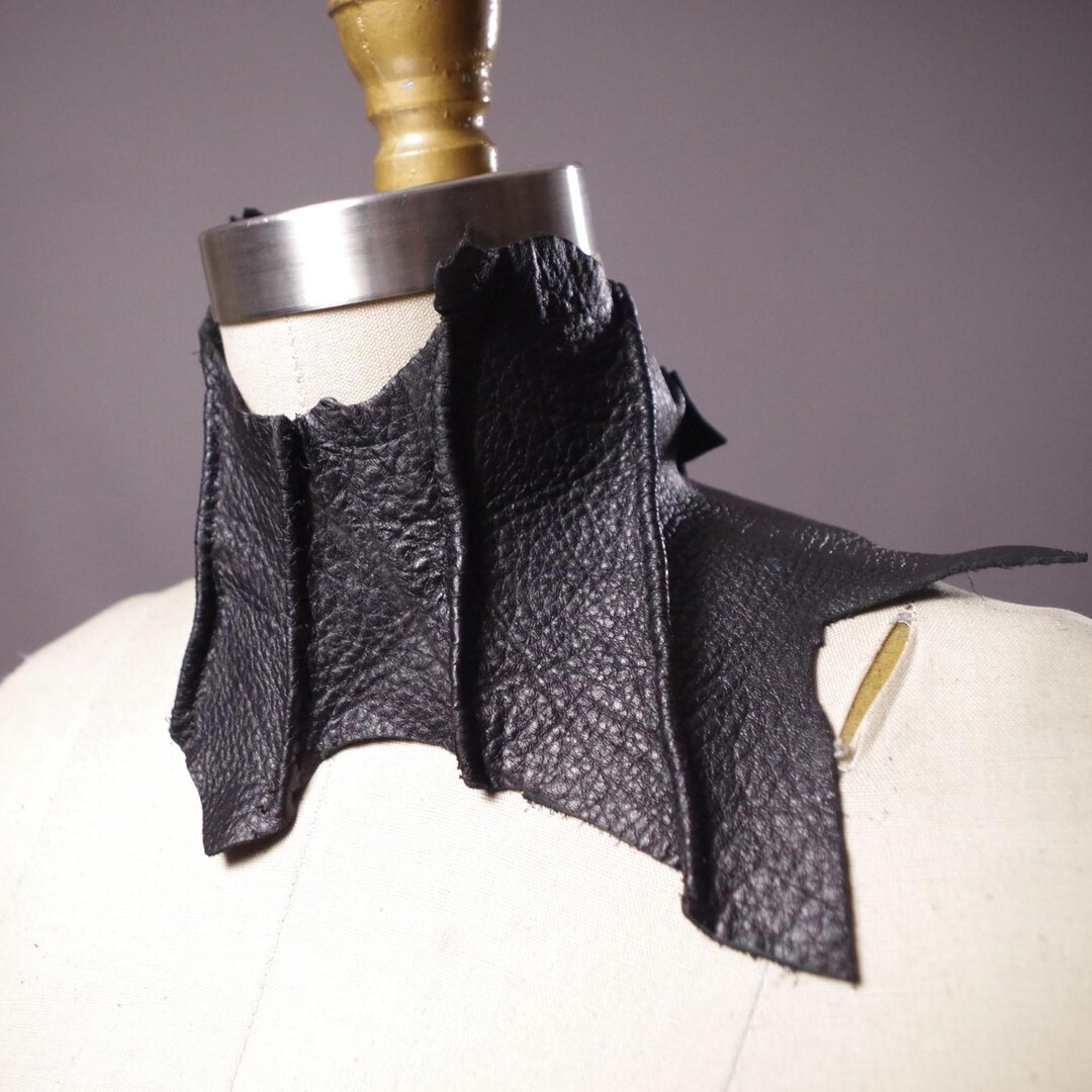 Goth Leather Choker, Bat Choker, Twisted Leather Choker - Etsy