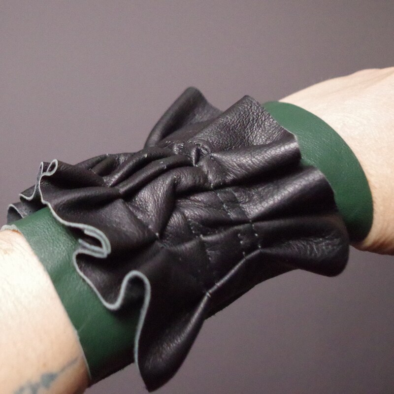 Leather Ruffle - Etsy