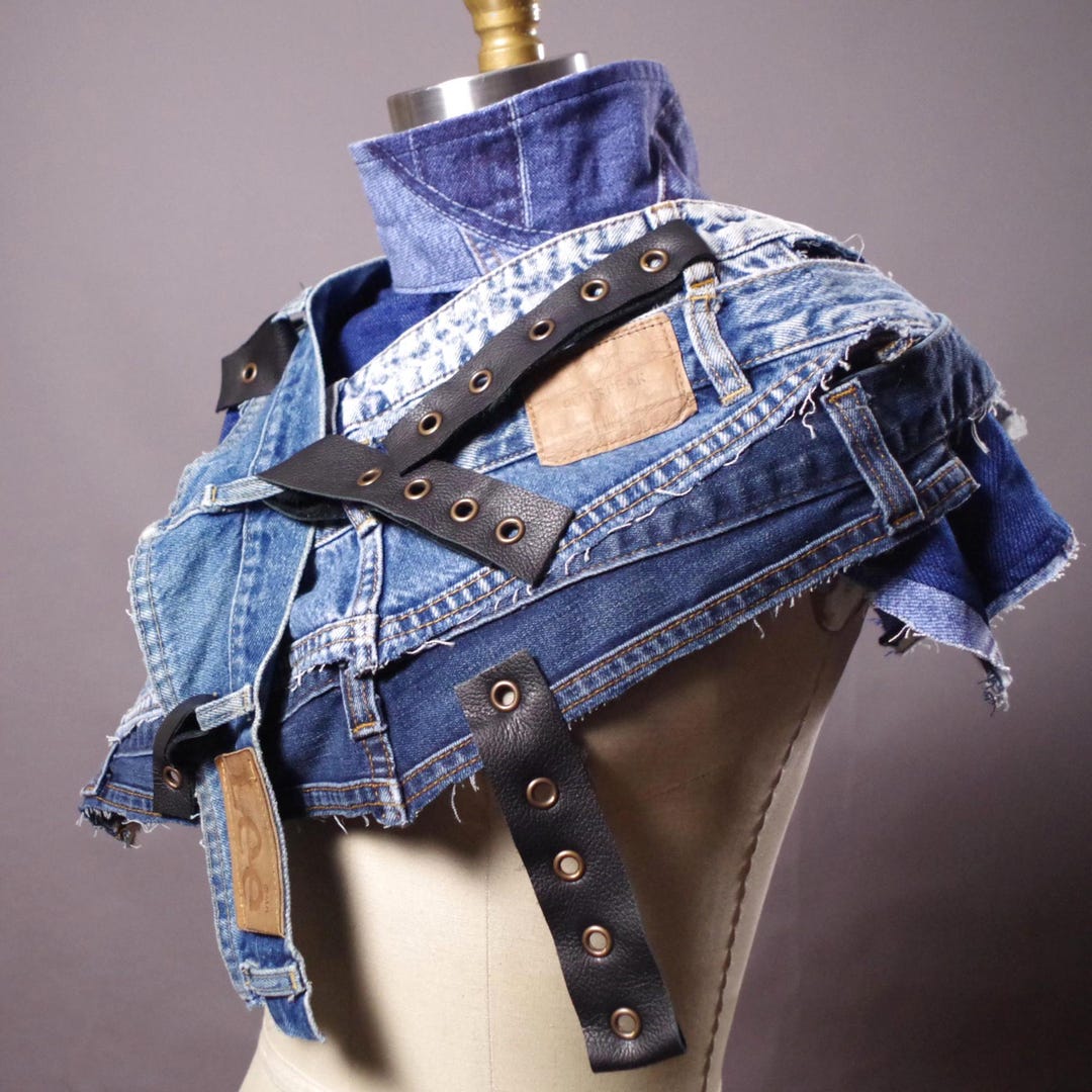 Up-cycled Jean Scarf, Unique Denim Neck Warmer, Up-cycled Jeans ...