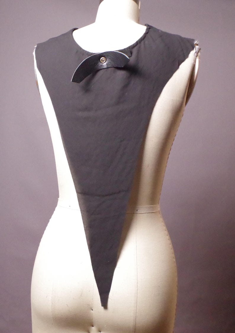 Genuine Leather Long Necklace: Goth Statement Bib, Lace Neck Piece - Etsy