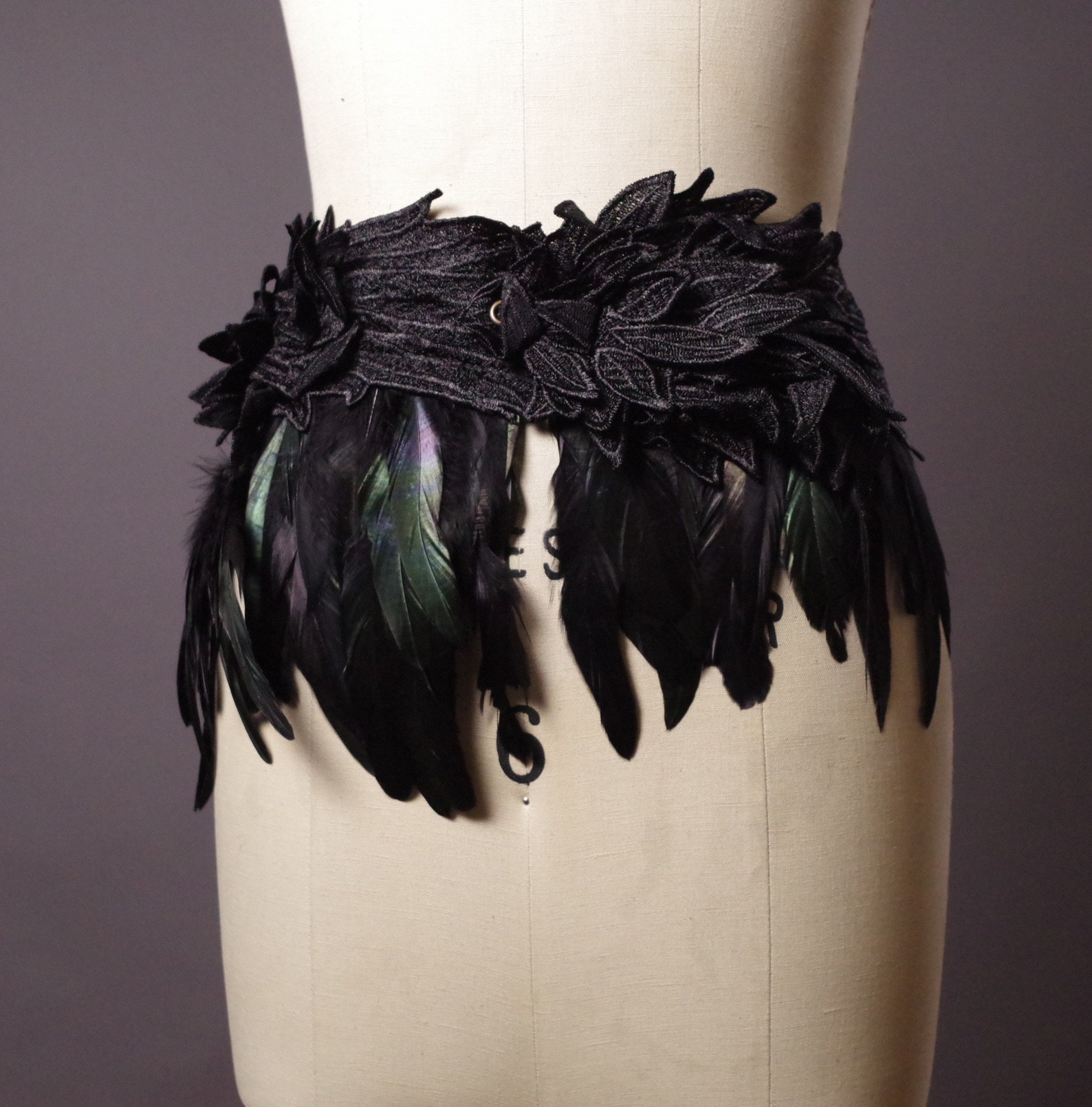 Feather Wings Belt Black Feather Wings Belt Women's - Etsy