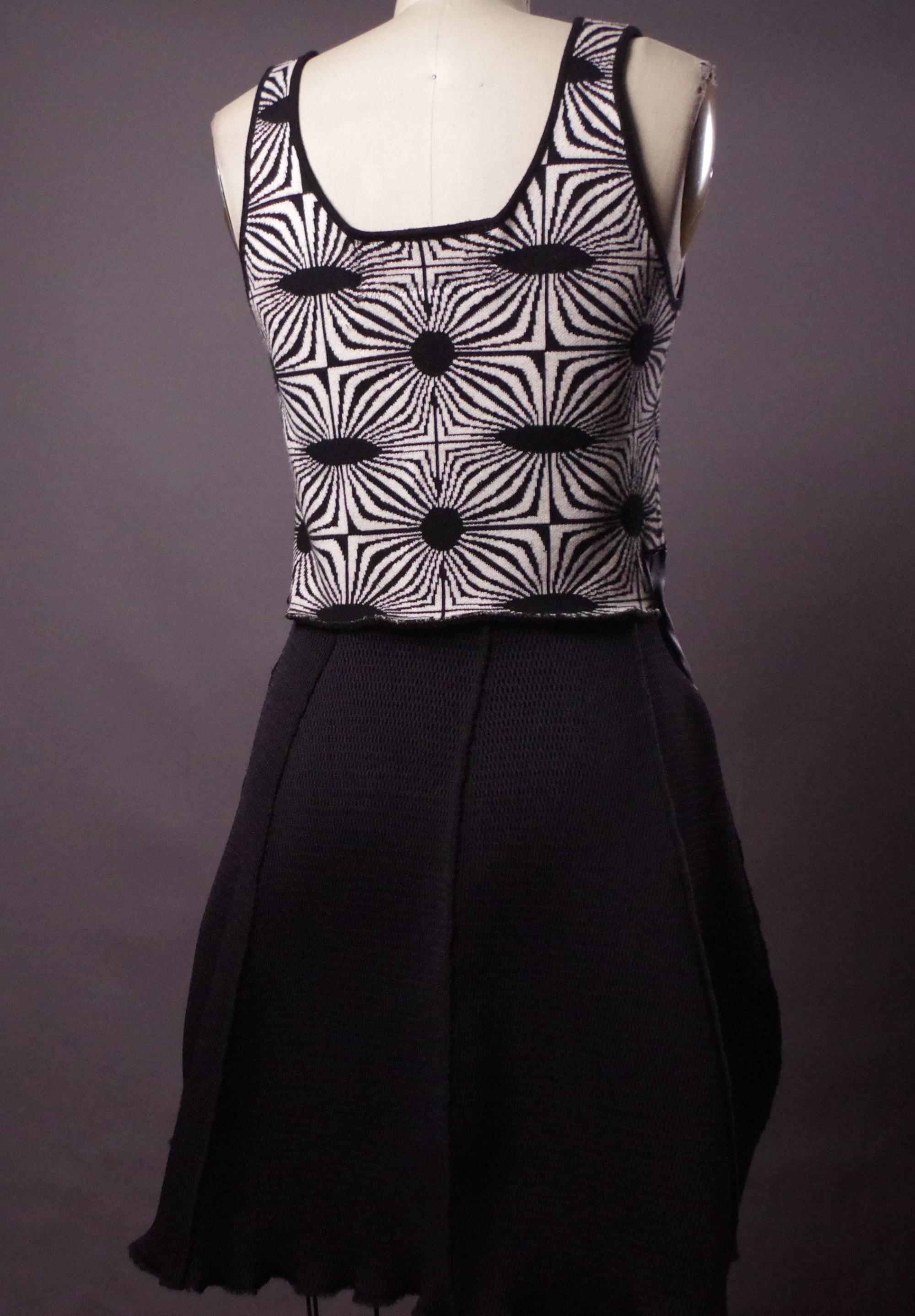 Optical Illusion Upcycled Dress: Retro Festival Style - Etsy