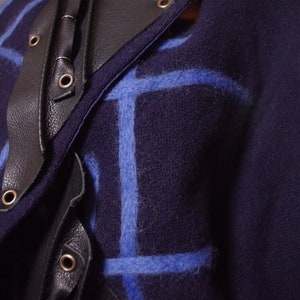 Hand Felted Coat, Felted Leather Coat, Unique Women Coat, Merino Wool ...