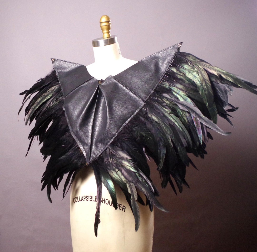 Festival Feather Top, Feather Cape, Bat Feather Wings, Burning Man ...