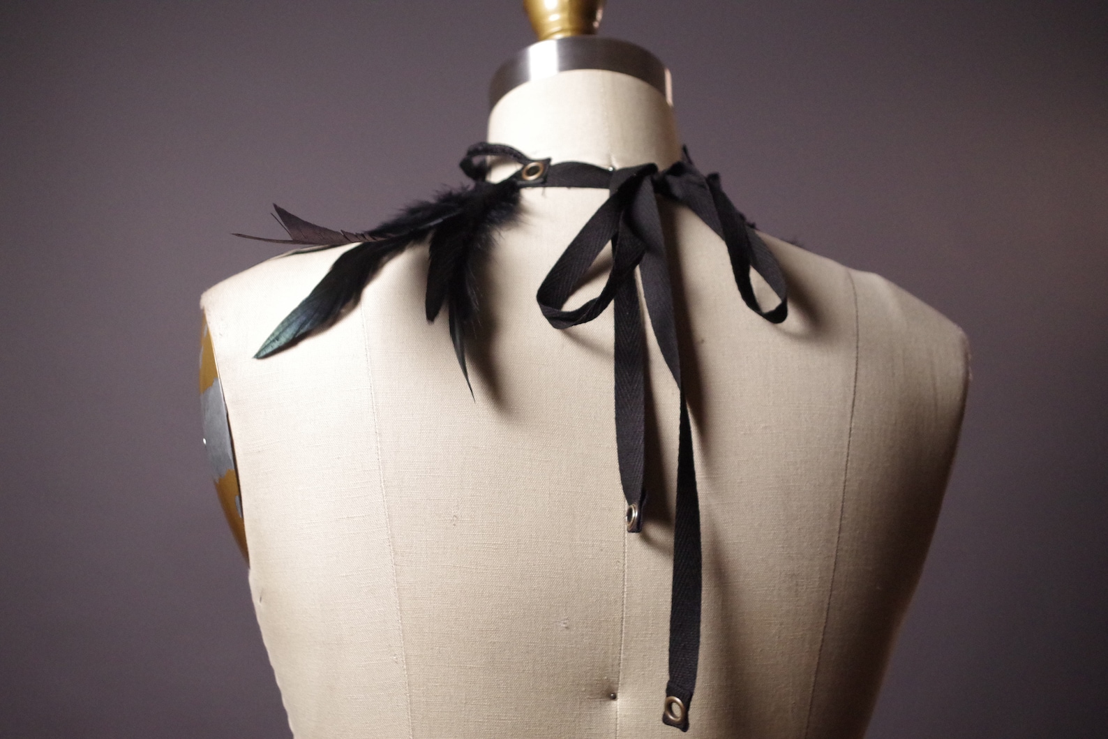 Black Feather Collar Feather Collar Necklace Feather Wings - Etsy