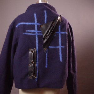 Hand Felted Coat, Felted Leather Coat, Unique Women Coat, Merino Wool ...