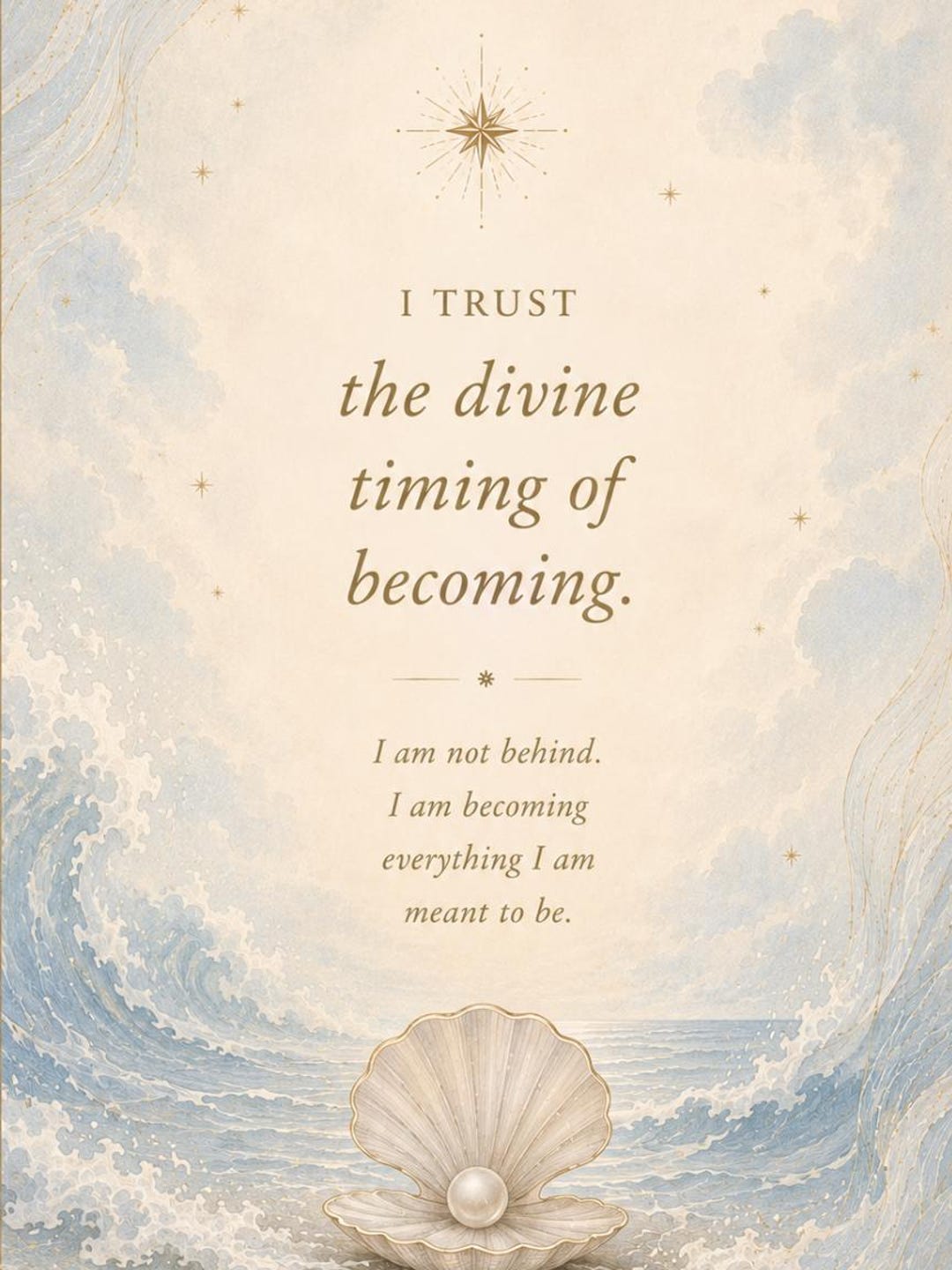 I Trust the Divine Timing of Becoming Printable Wall Art - Etsy UK