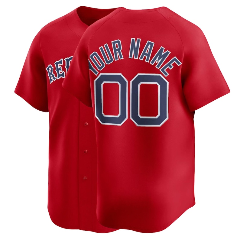 Custom Boston Baseball Jersey, Custom Name & Number, Embroidered Gift ...
